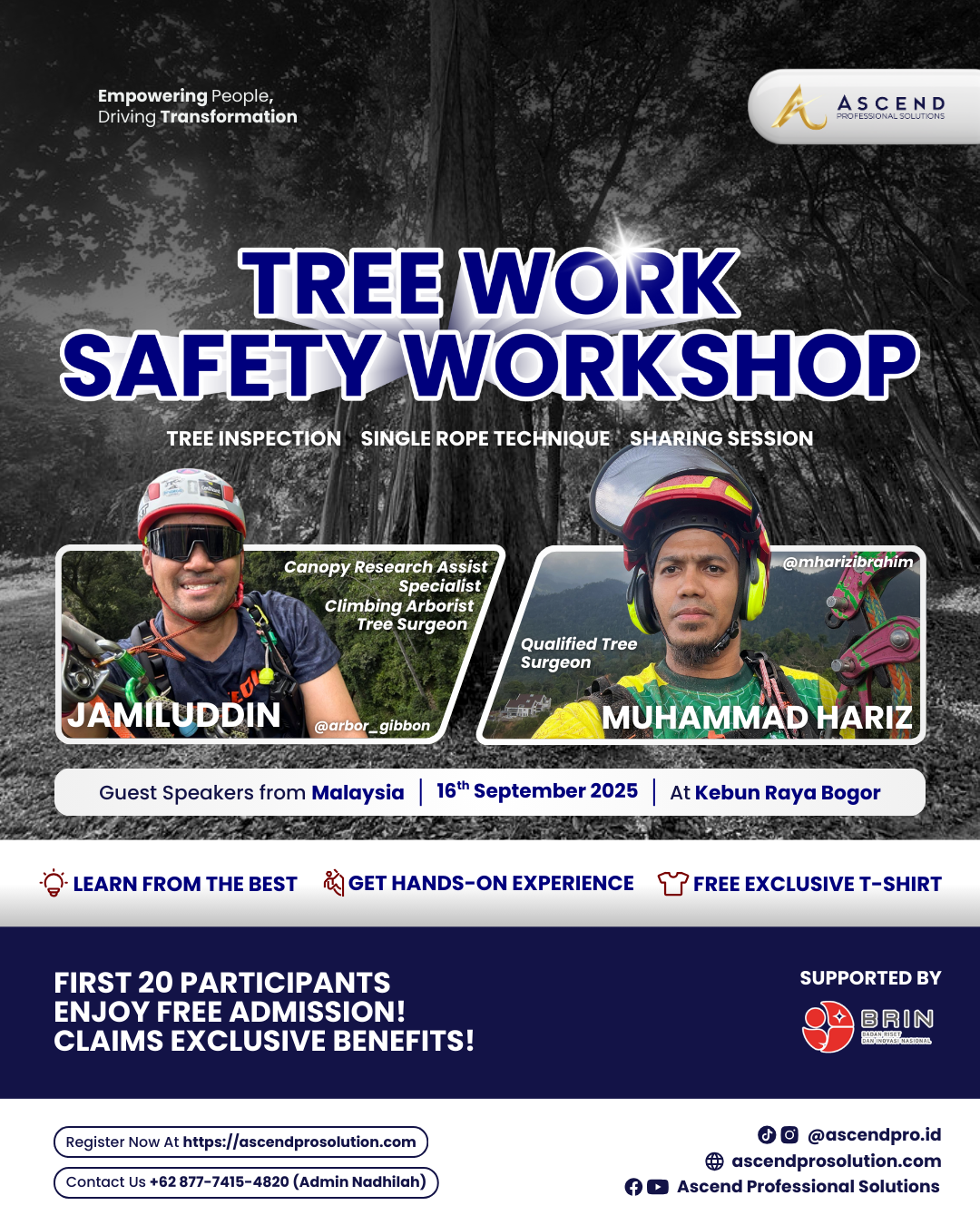 Tree Work Safety Workshop Pertama di Indonesia, Ascend Pro: Langkah ...
